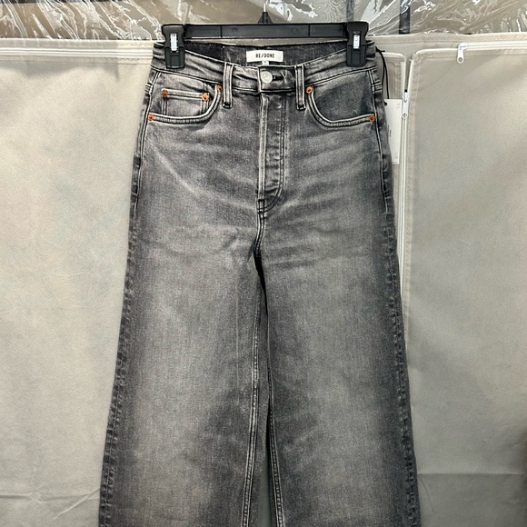 Re/Done | Jeans | Redone High Waister Hidden Button Fly Wide Leg Faded ...